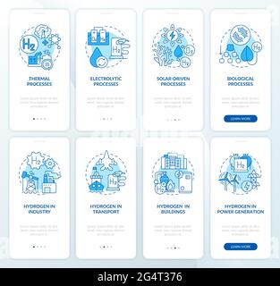 Hydrogen production set vector illustration. Cartoon isolated ...