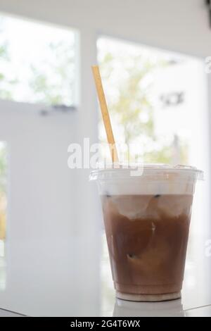 Iced cocoa or cappucino coffee drink, stock photo Stock Photo - Alamy