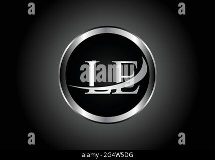 LE L E letter logo combination alphabet vector creative company icon ...