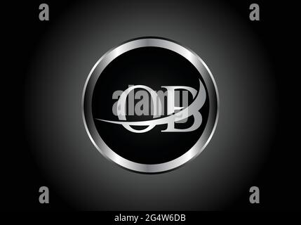 Creative white letter Ob o b logo with leading lines and road concept ...