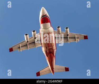 Firefighting plane in the air Stock Photo - Alamy