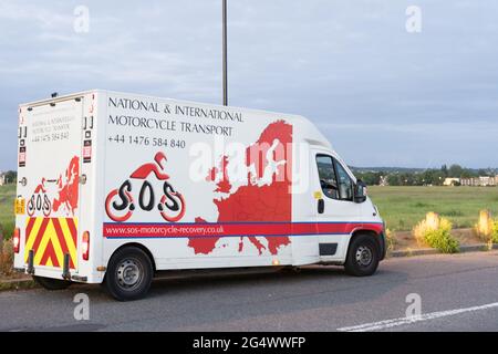 SOS motorcycle van rescue and transport London, England Stock Photo - Alamy