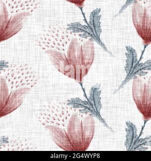 Watercolor red florals pattern texture. Hand painted whimsical seamless ...