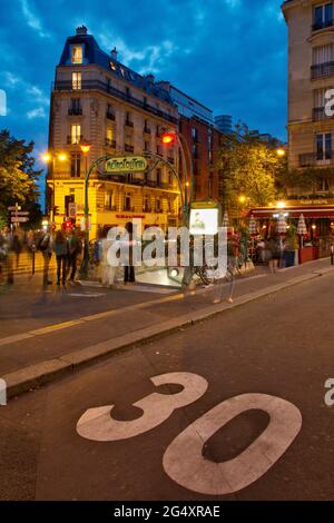 FRANCE, PARIS (75011), AVENUE PARMENTIER, EXIT OF PARMENTIER STATION ...