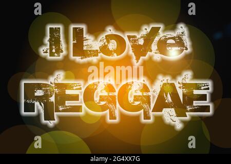 I Love Reggae Concept text on background Stock Photo - Alamy