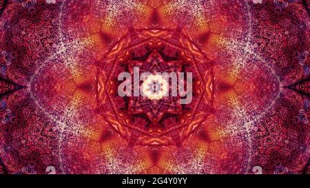 Vibrant cool kaleidoscopic illustration in dark maroon and black colors ...