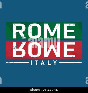 Vintage college rome city slogan print with retro varsity font text for ...