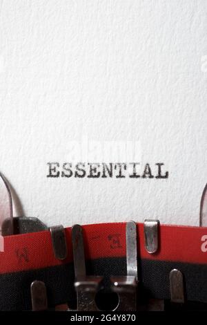 Essential oil text written with a typewriter Stock Photo - Alamy