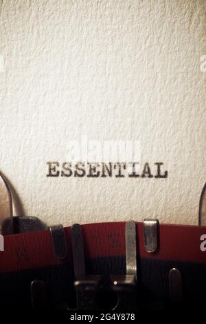 Essential oil text written with a typewriter Stock Photo - Alamy