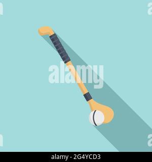 Hurling stick ball icon. Flat illustration of Hurling stick ball vector ...