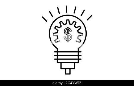Lightbulb with a money symbol. Business icon Stock Vector Image & Art ...