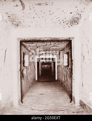 Thebes, Egypt, Africa Gallery of the entrance portico of the temple of ...