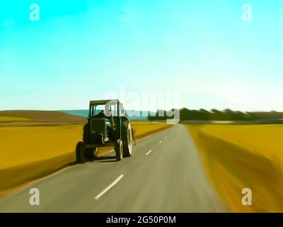 Farming vector poster, agriculture industry. Farmer at garden watering ...