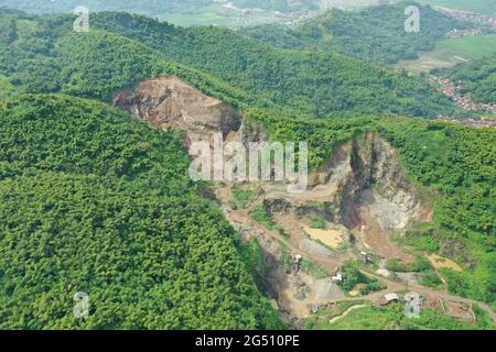Rock quarry at South of Bandung West Java Indonesia Stock Photo - Alamy