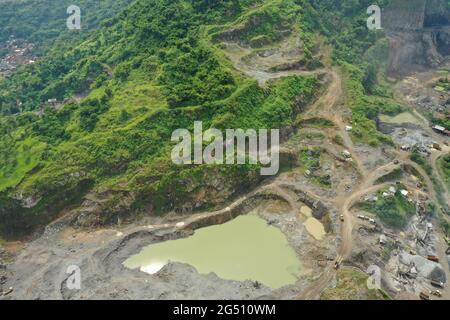 Rock quarry at South of Bandung West Java Indonesia Stock Photo - Alamy