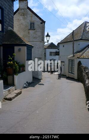 Shops, buildings, Fore Street, Port Isaac, Cornwall Stock Photo - Alamy
