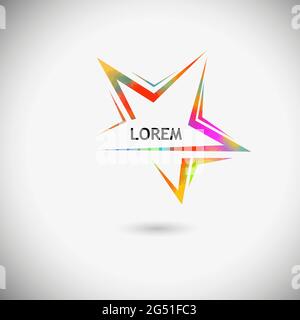The logo is a multi-colored star. Vector illustration Stock Vector ...