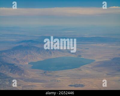 Aerial view of the Walker Lake at Nevada Stock Photo - Alamy