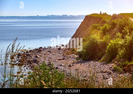 Sea cliffs of boulder clay in front of beaches. Clay Cliffs and Beach ...