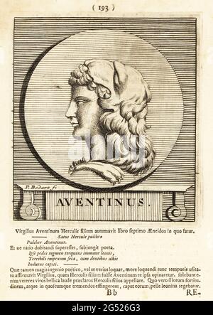 Aventinus, son of Roman hero Hercules and the priestess Rhea, mentioned ...