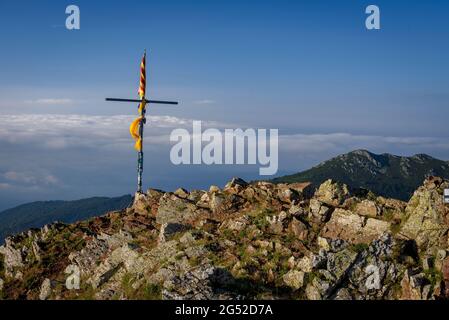Views from Les Agudes summit on a spring morning (Montseny, Catalonia ...