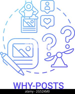 Why-posts concept icon Stock Vector Image & Art - Alamy