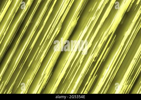 modern yellow reflecting metal diagonal stripes computer art background ...