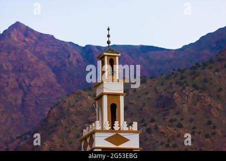 mosque minaret in imlil morocco Stock Photo - Alamy