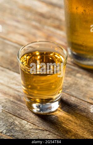Refreshing Boozy Chicago Handshake Beer and a Shot Ready to Drink Stock ...