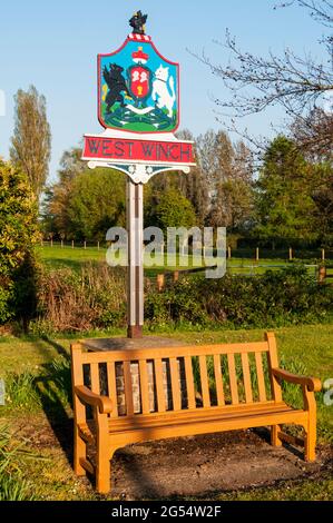 A sign commemorating the Queen's Silver Jubilee in Brockham, Surrey ...