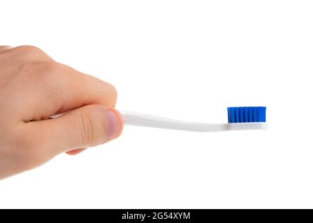 simple color toothbrush isolated on white background Stock Photo - Alamy