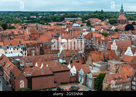 Panorama of an old town of Lunenburg, Germany Stock Photo - Alamy