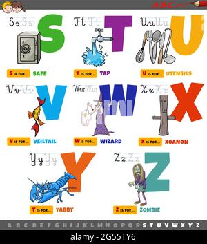 letter Y from alphabet with cartoon yabby animal character Stock Vector ...