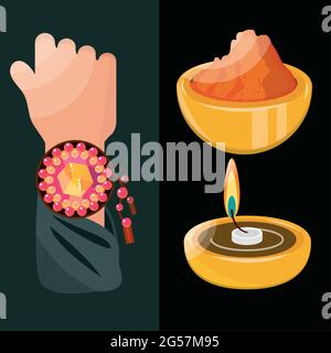 raksha bandhan set Stock Vector Image & Art - Alamy