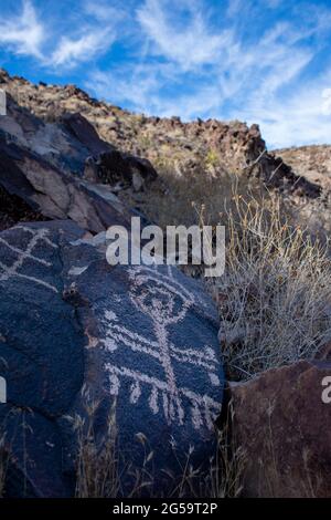 Native American Petroglyphs. These rock carvings were made by the ...