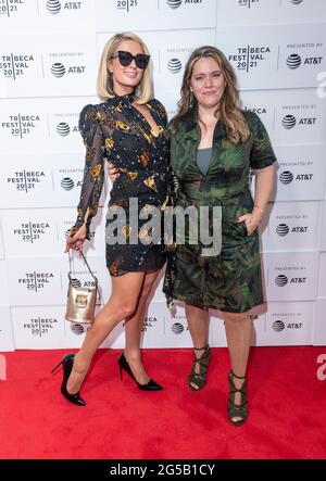 L-R: Paris Hilton and Alexandra Dean attend the premiere of This Is ...