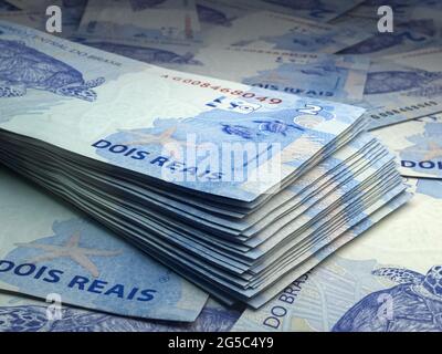 Money of Brazil. Brazilian real bills. BRL banknotes. 10 reals ...