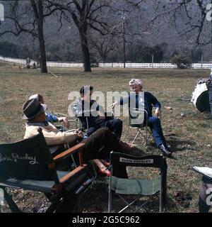 Elvis Presley and Barbara Stanwyck in the film 'Roustabout' Stock Photo ...