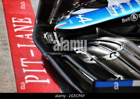 Alpine F1 Team A521 front wing. Steiermark Grand Prix, Saturday 26th ...