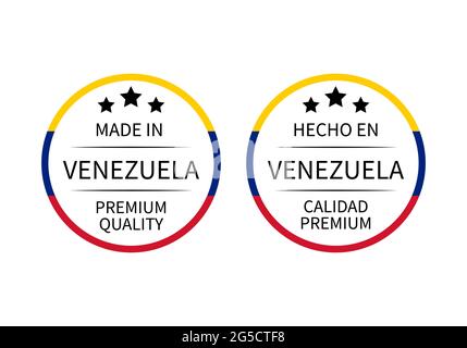 Venezuela round stamp. Round logo with country map and title. Stylish ...