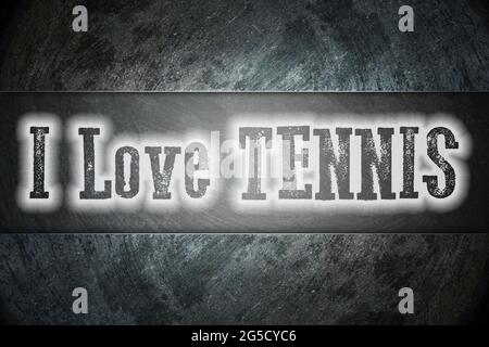 I Love Tennis Concept text on background Stock Photo - Alamy