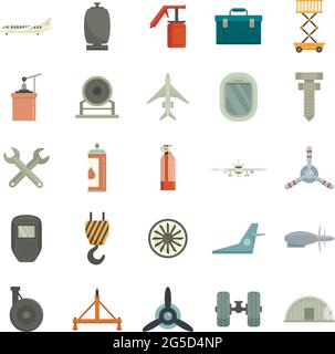 aircraft mechanic icons set vector Stock Vector Image & Art - Alamy