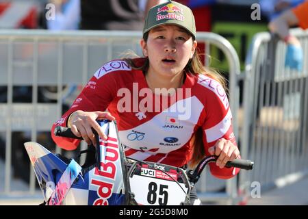 HATAKEYAMA Sae of Japan finishes third of the Women Elite UCI BMX ...