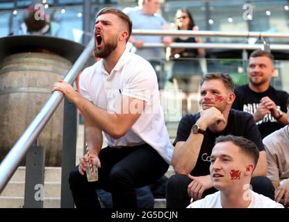 Wales fans react as they watch the UEFA Euro 2020 Group A match between ...