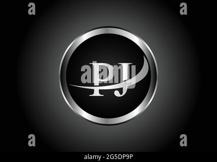 Creative colorful letter Pj p j logo with leading lines and road ...