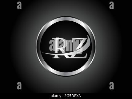 Creative white letter RZ R z logo with leading lines and road concept ...