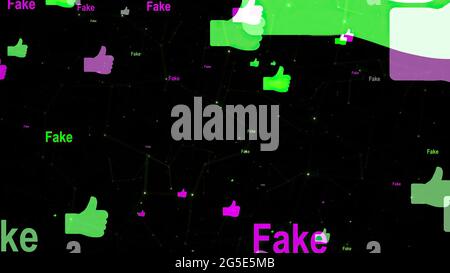 Fake friends against abstract background Stock Photo - Alamy