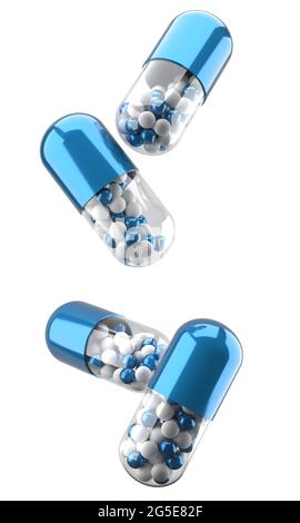 poison capsule, 3D rendering isolated on white background Stock Photo ...