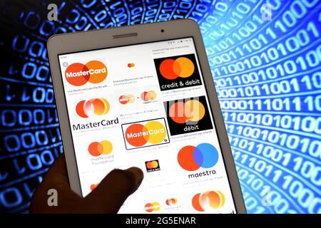 India. 27th June, 2021. In this Photo illustration the Netflix logos ...