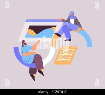 Web developer, project manager, seo, SMM in IT company concept vector ...